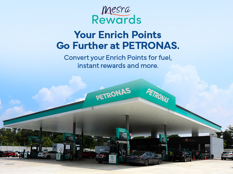Now you can convert your Mesra Rewards for Enrich Points and vice versa.